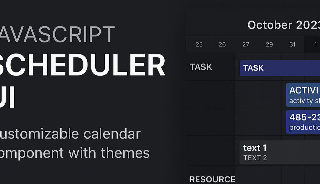Smart Scheduler – JavaScript calendar with drag & drop